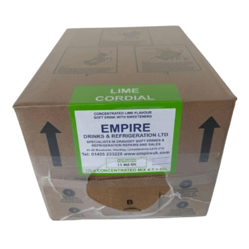 Empire Lime Cordial 10ltr Bag In Box | Ale and Beer Supplies